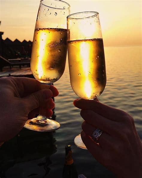 Sunset And Champagne Veuveclicquot Maldives Kuredu Love Sunset Champagne Veuvecliquot