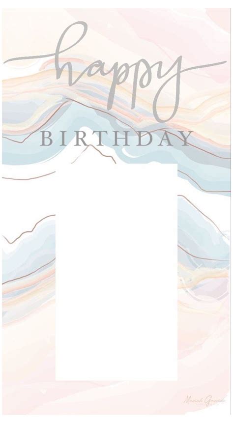 Aesthetic Happy Birthday Instagram Story Template Black