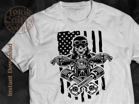 USA Biker Skull Svg Biker Skull Svg Biker Clipart Skull Etsy