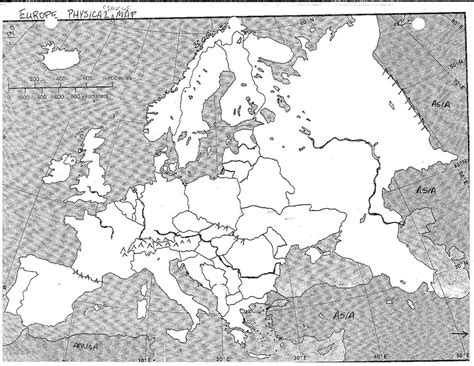 Europe Physical Map For Practice Physical Map Quiz And Europe