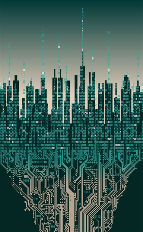 Ciudad En Línea Ciudad Digital Futurista Abstracta Concepto De Alta