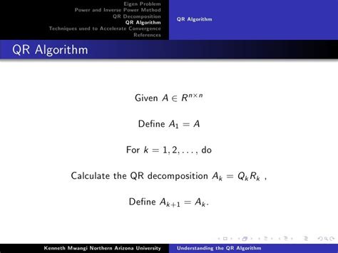 qr algorithm presentation