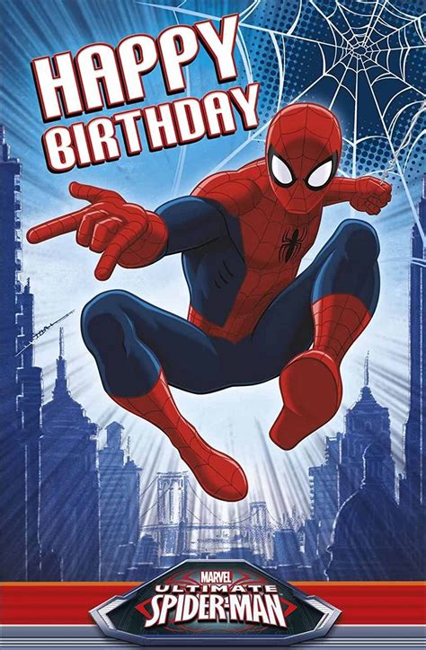 Spiderman Printable Birthday Card Printable Calendars AT A GLANCE