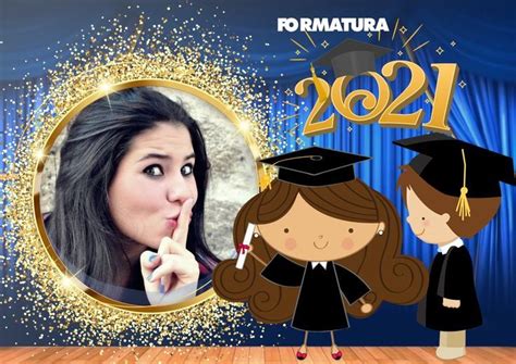 Fotomontagem Para Formatura 2021 Azul Academic Dress Academics