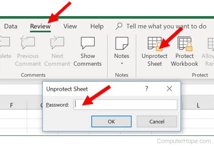 Protect And Unprotect A Cell Or Worksheet In Microsoft Excel