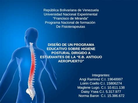 PPT Proyecto Higiene Postural Fisioterapia PDFSLIDE TIPS
