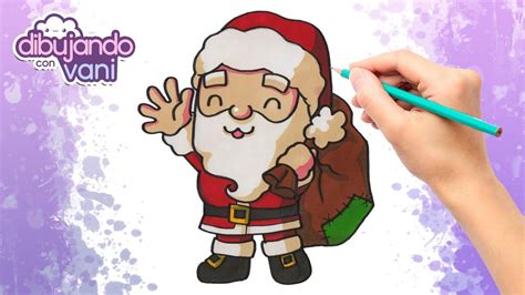 COMO DIBUJAR Y COLOREAR A PAPA NOEL SANTA CLAUS KAWAII DIBUJOS