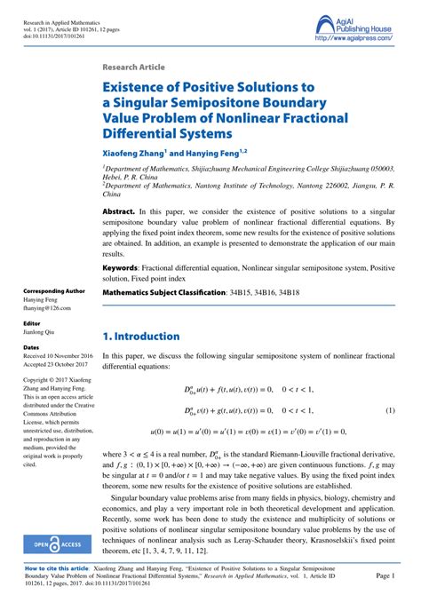 pdf existence of positive solutions to a singular semipositone boundary value problem of