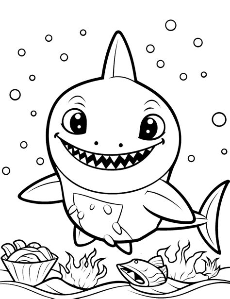 30 Baby Shark Coloring Pages Free Fun Sheets