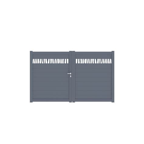 Portail battant VENITIA aluminium décore liane Lapeyre