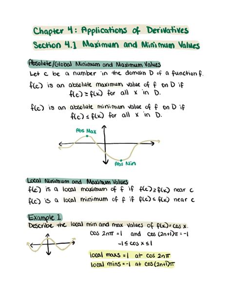 optimization of functions finding absolute and local extrema through critical number analysis