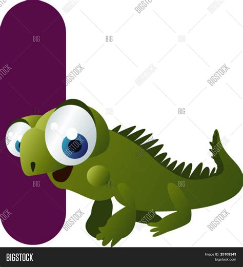 Vector Alphabet I Is For Iguana Stock Vector Stock Photos Bigstock
