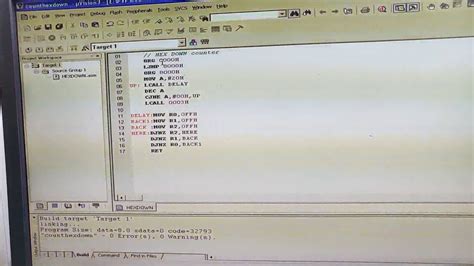 8051 microcontroller lab programs hex up down counter on keil macrovision youtube