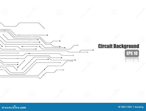 Electronic Circuit On White Background Stock Vector Illustration Of