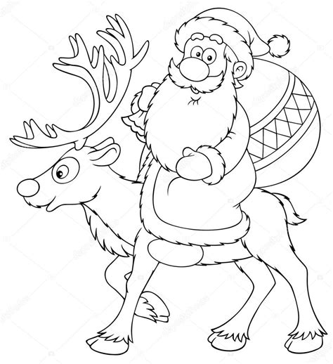 Disegno Babbo Natale E Le Renne Da Colorare Migliori Pagine Da