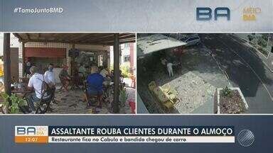 Bahia Meio Dia Salvador Homem Assalta Restaurante No Bairro Do