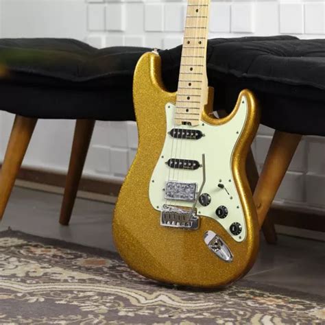 Guitarra Studebaker Stratocaster Sky Hawk Hss Gold Sparkle