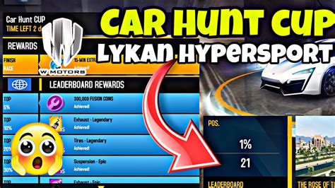 Car Hunt CUP Asphalt 8 Asphalt 8 WMotors Lykan Hypersport Cup