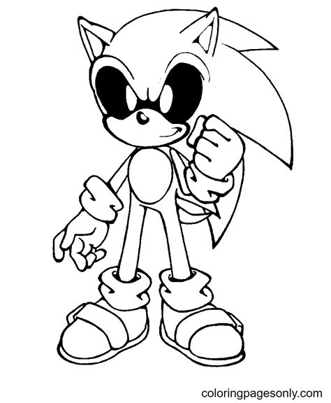 P Ginas Para Colorear De Sonic Exe Para Imprimir Gratis