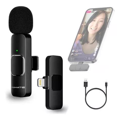 MICROFONE LAPELA S FIO PARA IPHONE LIGHTNING MT2218A