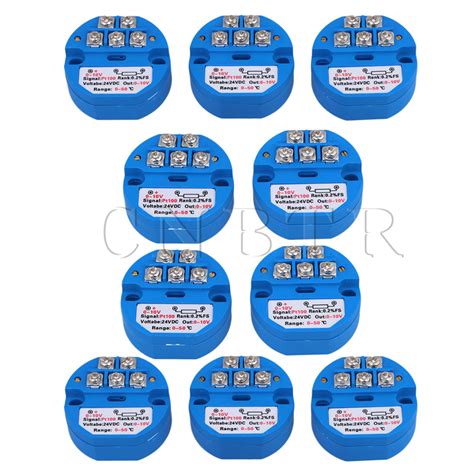 10x CNBTR Mavi Plastik Metal DC24V 0 50 Derece Çıkış PT100 Sıcaklık