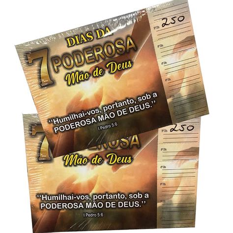 Cartela 7 dias da Poderosa Mão de Deus 100 unid Novo Israel