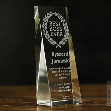 Best Boss Ever Grawerowana Statuetka Z Personalizacj W Podzi Kowaniu