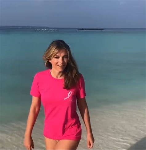 Elizabeth Hurley 58 Dances In Her Underwear For Daring Beachside