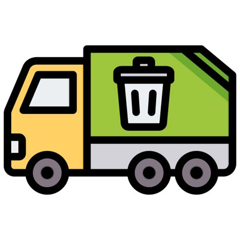 Icono de Camión de la basura Generic Outline Color