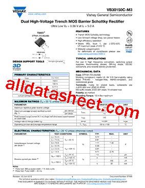 VB30150C M3 V01 Datasheet PDF Vishay Siliconix