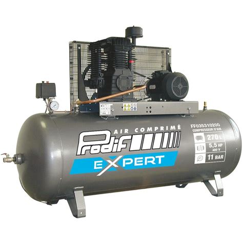 Compresseur PRODIF 270 Litres 5 5CV triphasé bi étage FF035310200