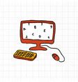 Laughing New Modern Desktop Computer Cartoon Vector Image