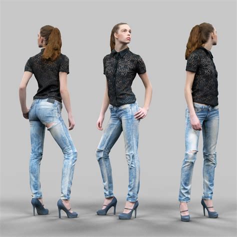 6 Realistic Female Characters Vol 8 3D Model 88 Obj Free3D