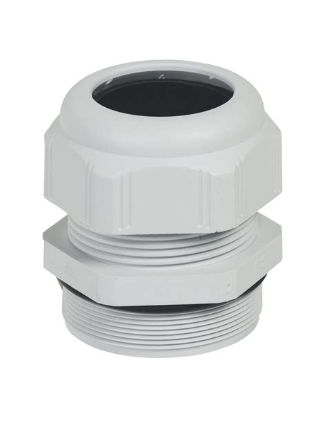 Presse étoupe plastique IP68 ISO63 gris RAL7035 LEGRAND 381583