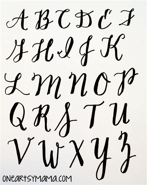 Schriftarten Handlettering Alphabet Vorlagen 33 schönsten