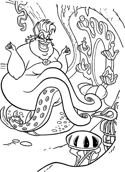 Coloriage La Petite Sir Ne Ursula Imprimer Sur Coloriages Dedans La