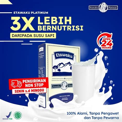 Jual Etawaku Platinum Susu Kambing Etawa Murni Krimer Bubuk Yang