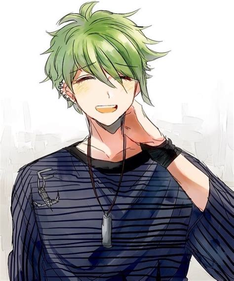 Pin On Danganronpa 3 Anime Boy Hair Anime Green Hair Green Hair