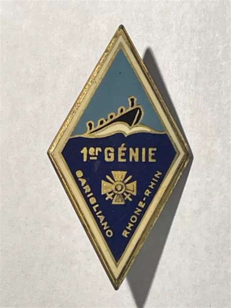 INSIGNE 1ER RÉGIMENT du Génie Drago Paris H209 9 13 A1 76 18 EUR 6 99