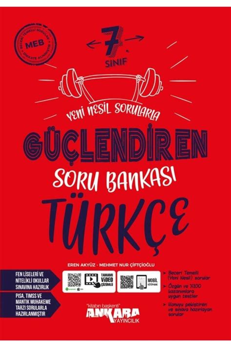 Ankara Yayıncılık 7 Sınıf Türkçe Güçlendiren Soru Bankası Ankara