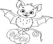 Coloriage Petite Mignon Chauve Souris Jecolorie