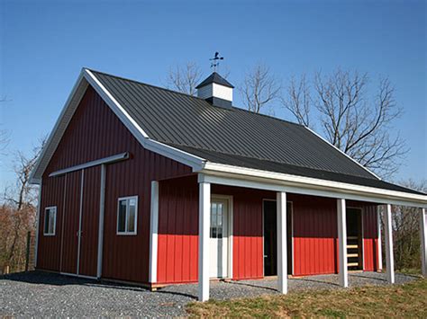 Pole Barn With Porch Customer Project By Apm Buildings