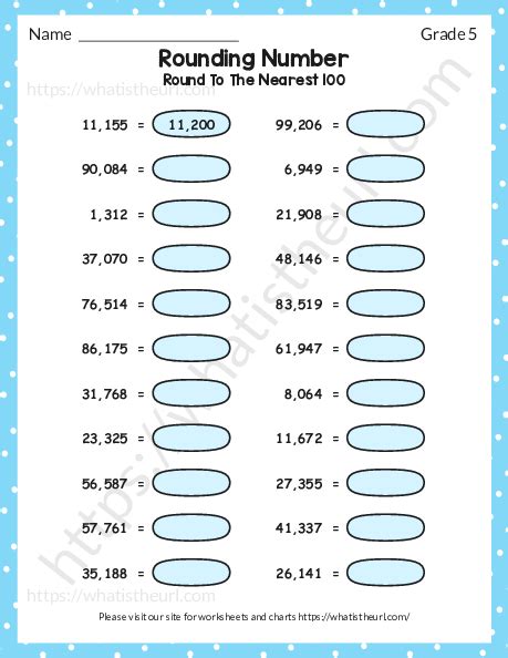 Round Numbers To The Nearest Worksheet Exercise Your Home Teacher