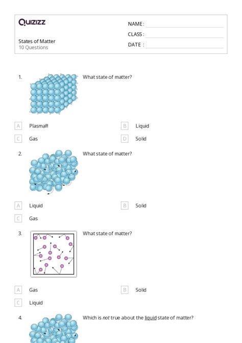 50 States Of Matter And Intermolecular Forces Worksheets For 10th