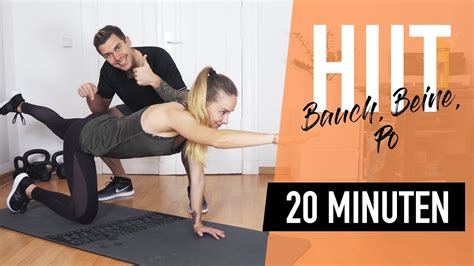 20 Min Bauch Beine Po Workout Perfektes HIIT Training für
