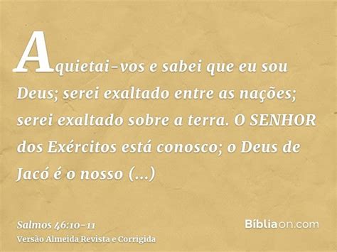 Salmo 46 10 11 Bíblia