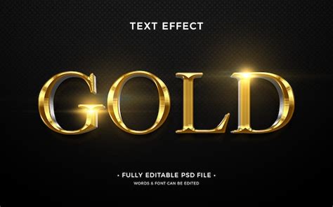 Efecto De Texto Dorado Archivo PSD Premium