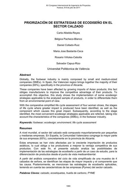 PDF PRIORIZACIÓN DE ESTRATEGIAS DE ECODISEÑO EN EL SECTOR