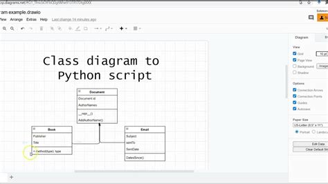 class diagram to python script youtube