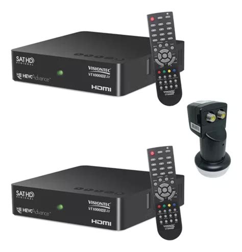 Kit Receptor Digital Vt Visiontec Lnbf Duplo Ku Frete Gr Tis